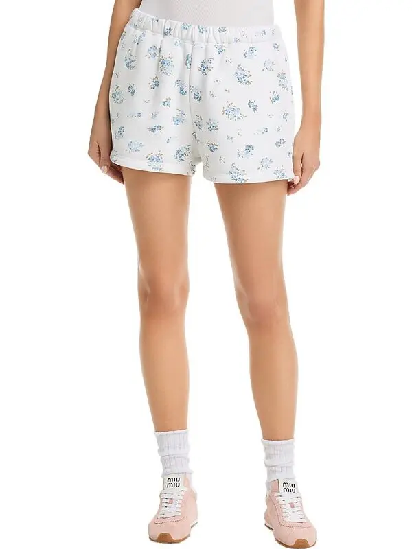 Vintage Havana Floral Print Ditsy Shorts - White