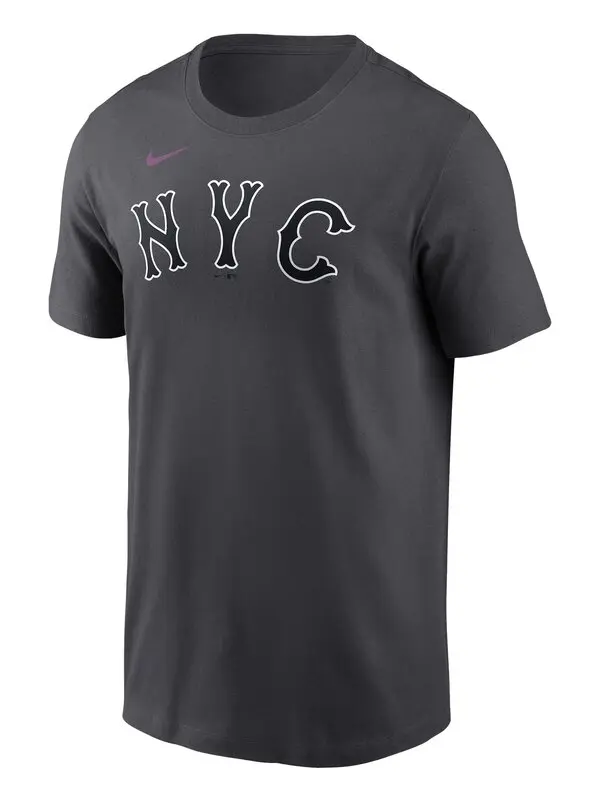 Nike Francisco Lindor New York Mets City Connect Mlb T-shirt - Grey