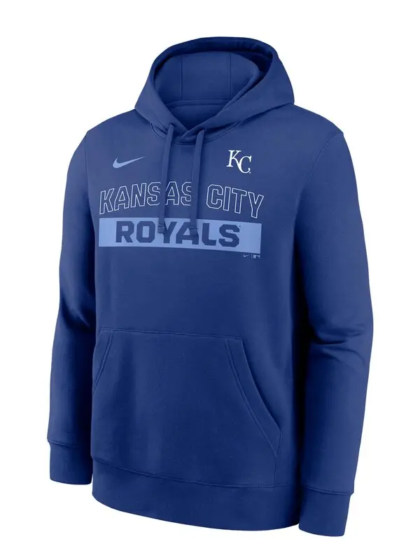 Nike Kansas City Royals Club Mlb Pullover Hoodie - Blue