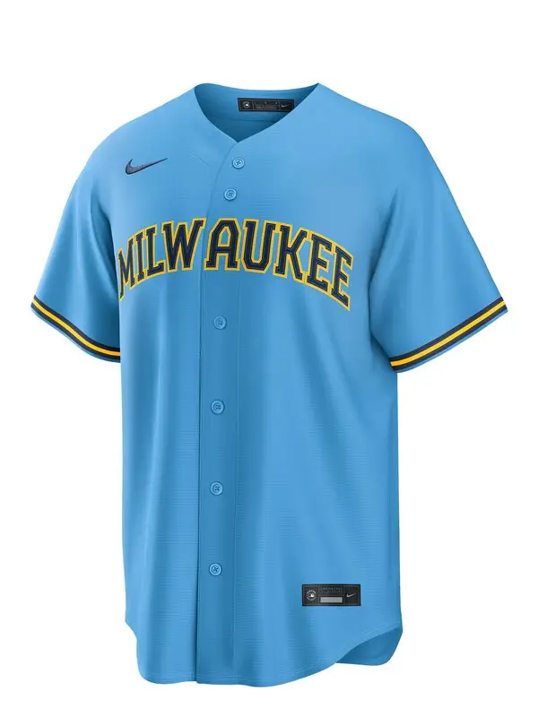 Nike Christian Yelich Milwaukee Brewers Mlb Replica Jersey - Blue