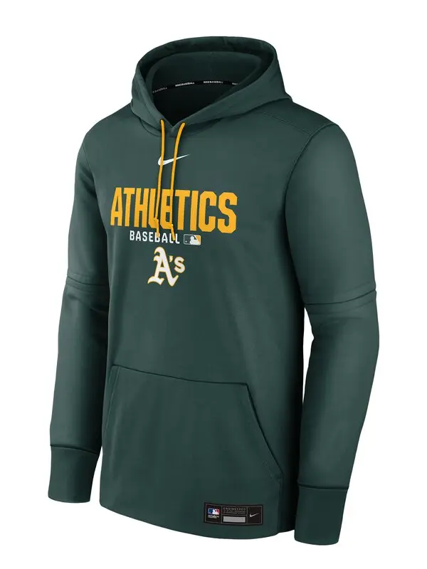 Nike Athletics Authentic Collection Therma Mlb Pullover Hoodie - Green