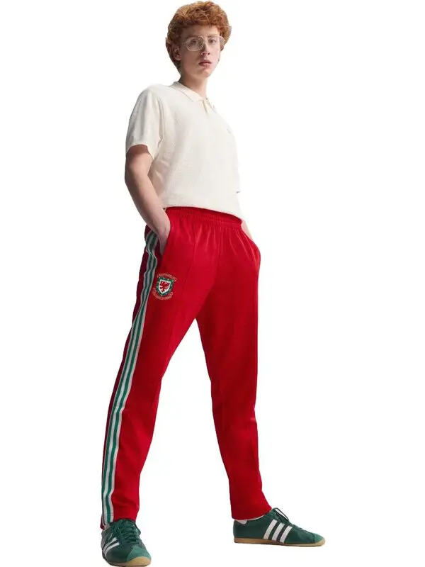Adidas Striped Track Pants - Vivid Red