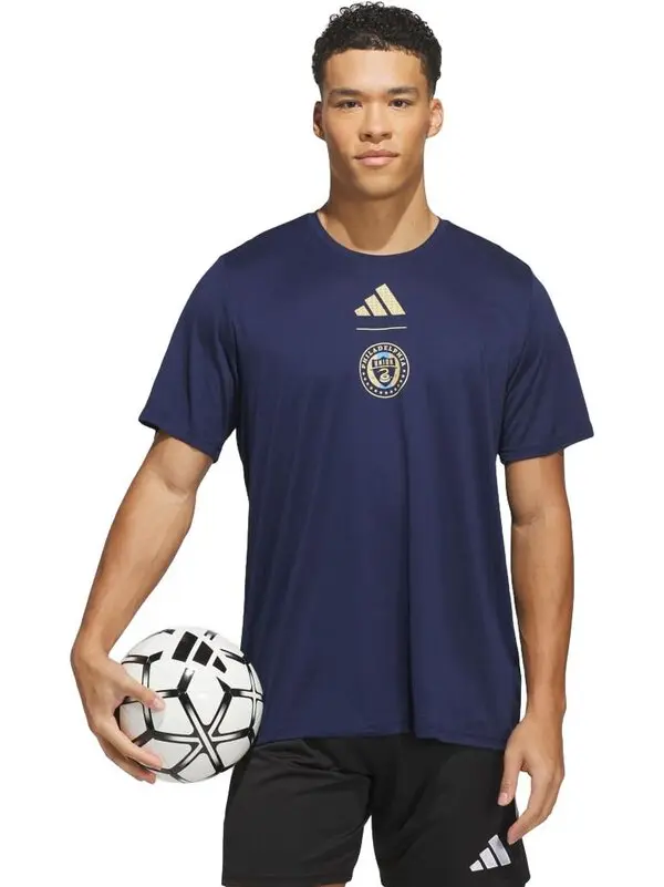 Adidas Philadelphia Union Pregame Short Sleeve T-shirt - Team Navy / Multi