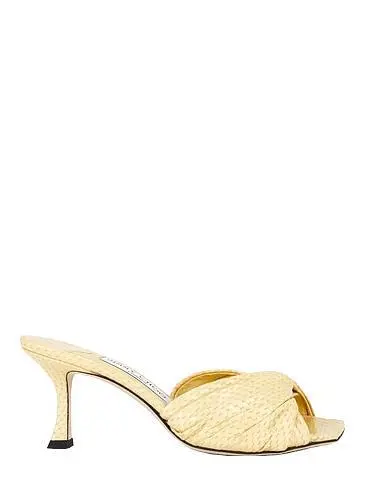 JIMMY CHOO Skye Twist 70 Mule - Corn