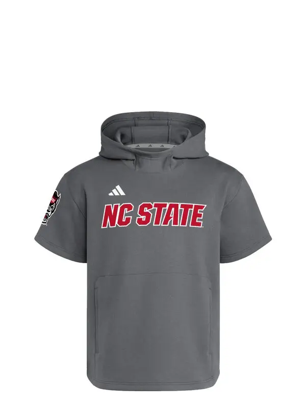 Adidas Dugout Short Sleeve Hoodie - Team Dark Grey / White / Ncaa-ncs-7nc