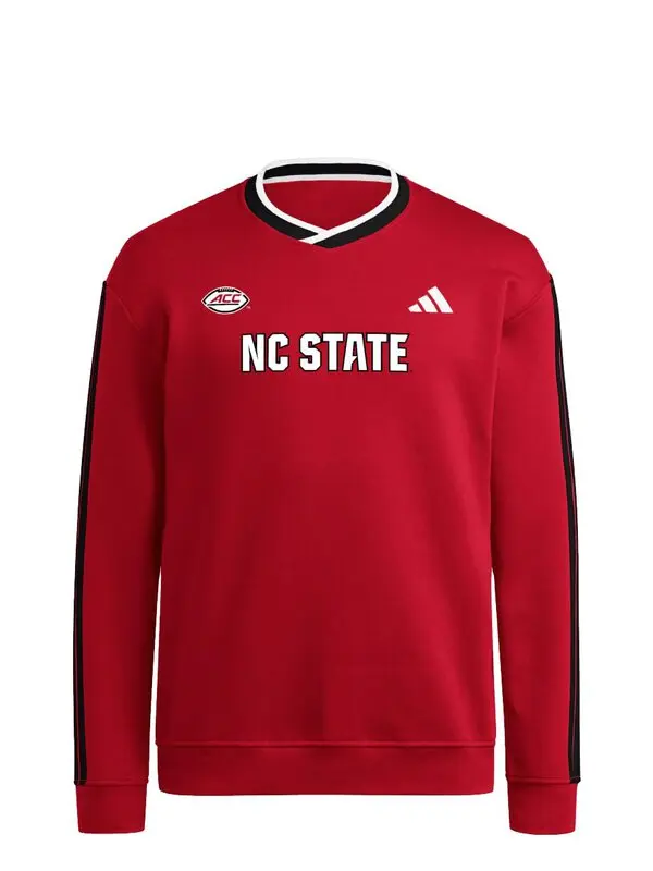 Adidas Nc State Wolfpack 3-stripes Fleece Crewneck - Team Power Red / Black