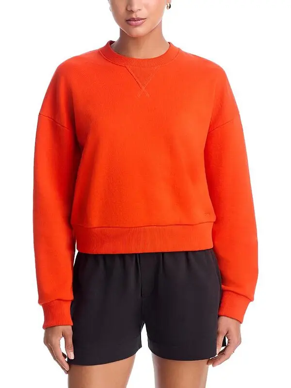 ATM Anthony Thomas Melillo French Terry Crewneck Sweatshirt - Tomato