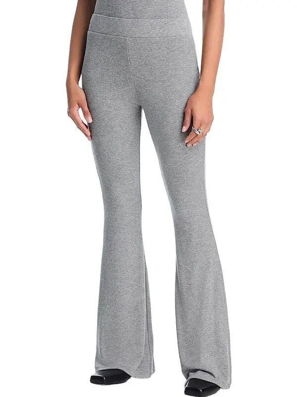 ATM Anthony Thomas Melillo Ribbed Flare Pants - Medium Grey