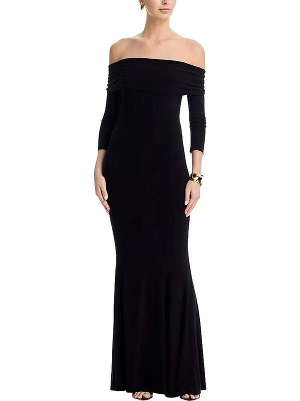 Norma Kamali Fishtail Gown - Black