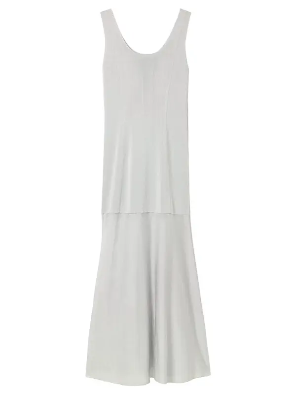 HOUSE OF DAGMAR Fluid Knit Maxi Dress - Silver