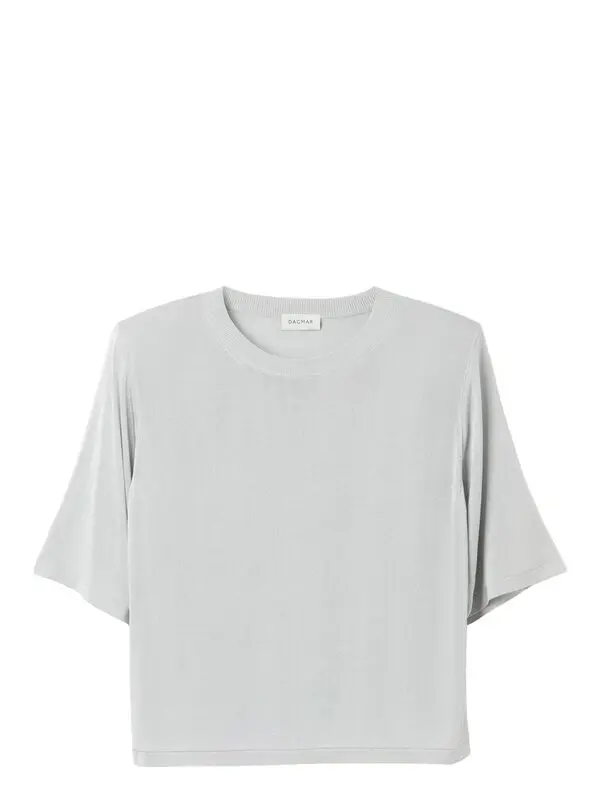 HOUSE OF DAGMAR Fluid Knit Top - Silver