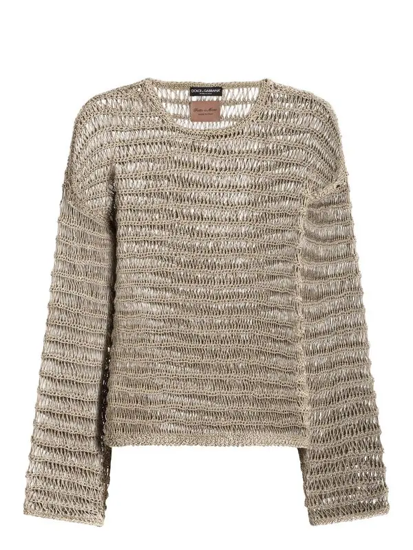 Dolce & Gabbana Cotton-linen Pullover - Beige