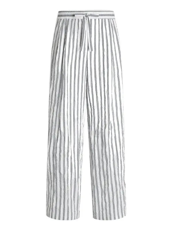 Dolce & Gabbana Striped Crinkled Poplin Trousers - Multicolor