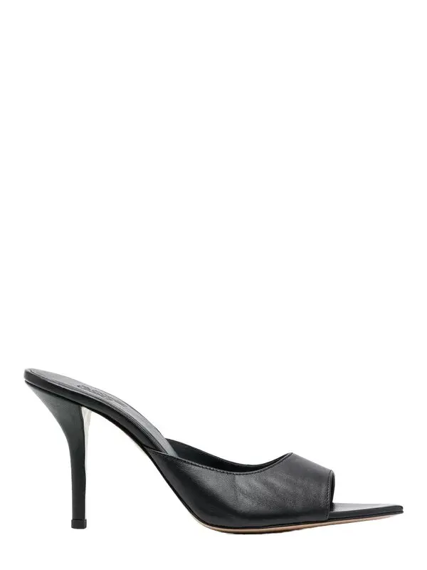 GIABORGHINI Leather High Heel Sandals - Black