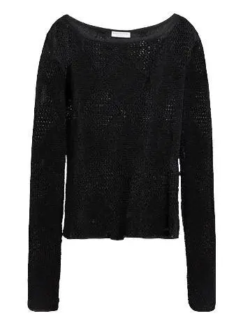 BALLANTYNE Open-knit Metallic Sweater - Black
