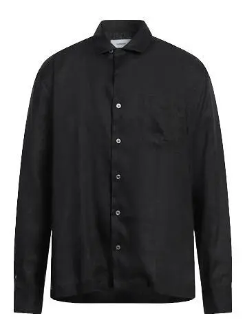 LARDINI Shirt Size Linen - Black