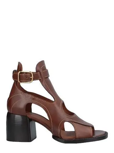 Chloé Leather Sandals - Brown