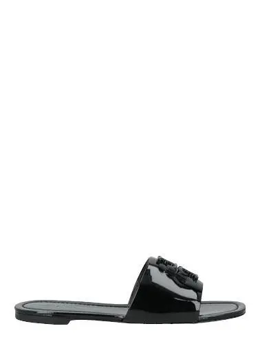 Tory Burch Patent Leather Slide Sandals - Black