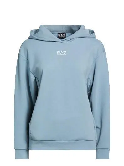 EA7 Hoodie With Logo Detail - Sky Blue