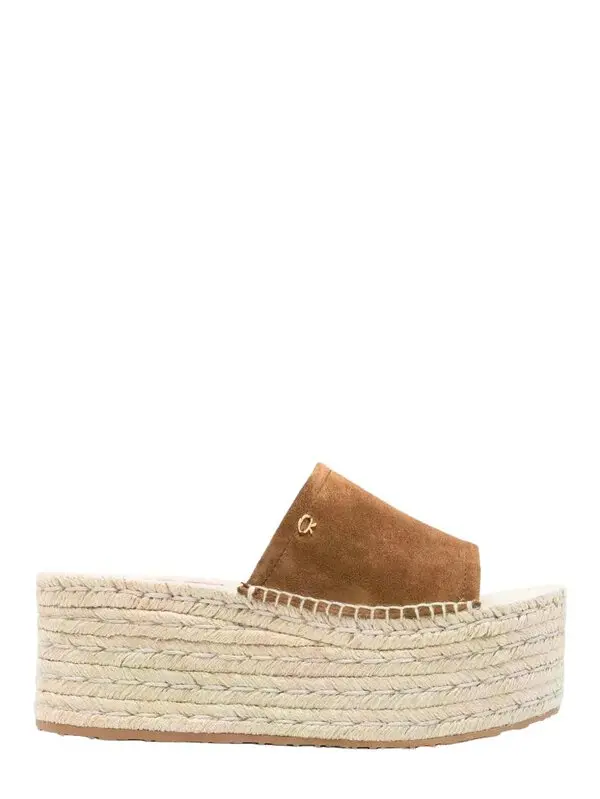 GIANVITO ROSSI Heeled Espadrilles - Brown