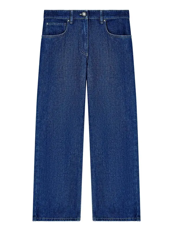 Giorgio Armani Stretch Cotton Denim Five-pocket Trousers - Blue