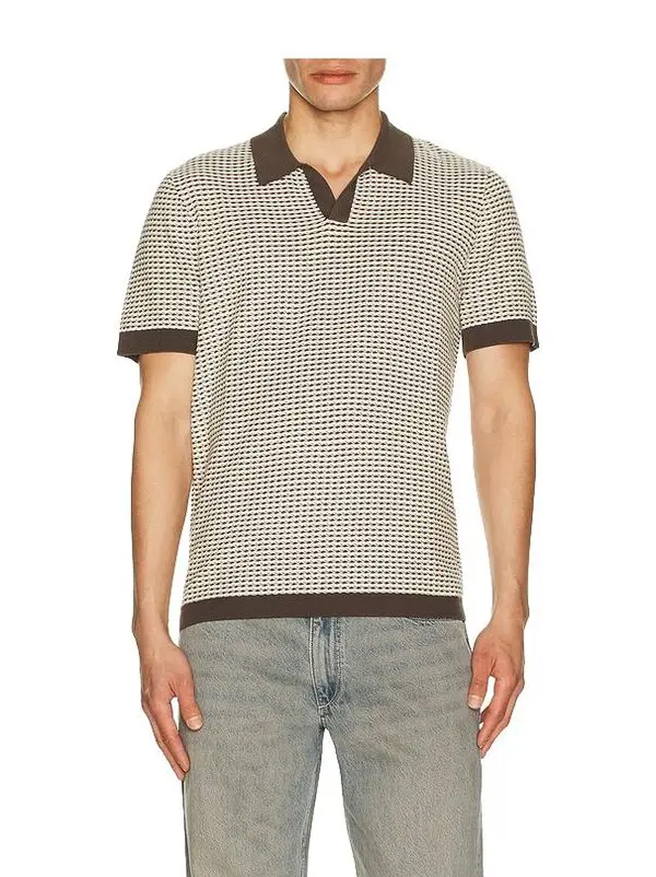 Rails Hayden Polo Shirt In Olive - Olive Oat Ripple