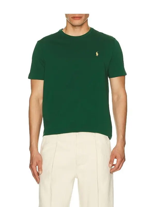Polo Ralph Lauren Short Sleeve Crewneck T-shirt In Green - New Forest