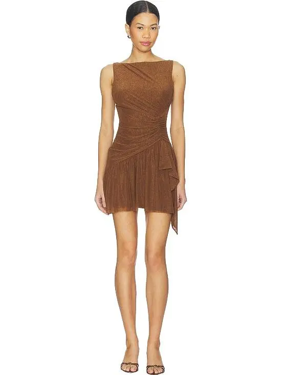 LOVERS AND FRIENDS Amari Mini Dress - Chocolate Brown