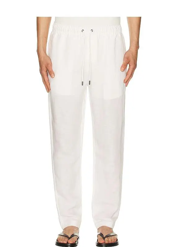 Onia Air Linen Pull-on Pant - White