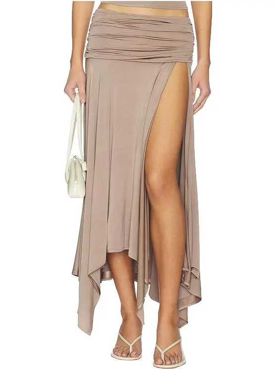 Nbd Niya Midi Skirt - Taupe