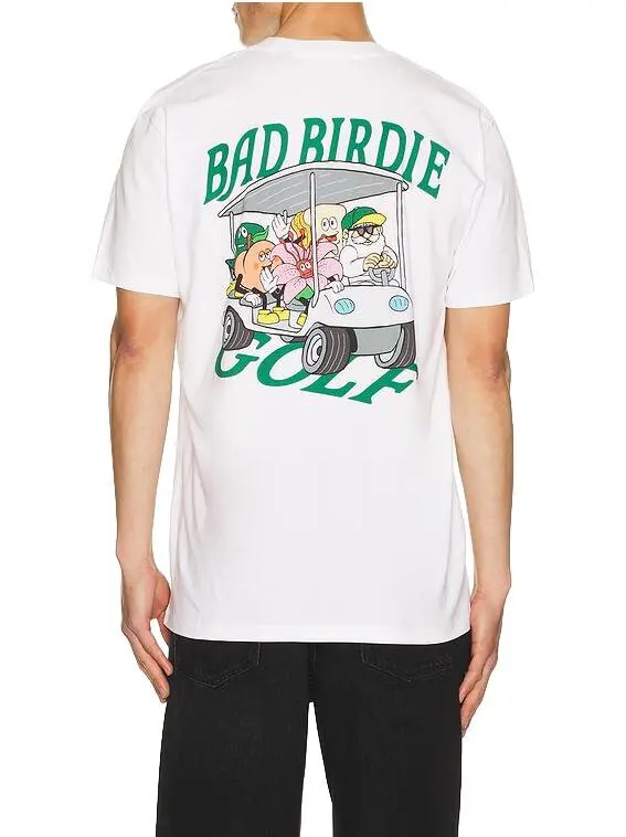 BAD BIRDIE Squad To The Masters Tee In White - Brilliant White