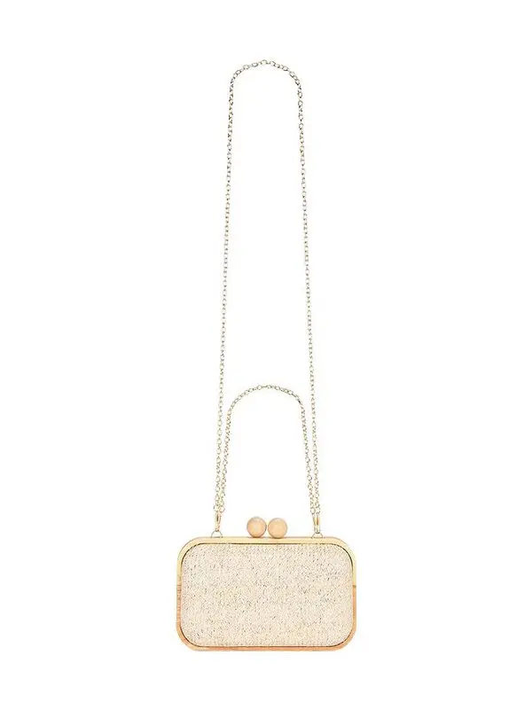 BTB LOS ANGELES Brooke Clutch - Natural Multi