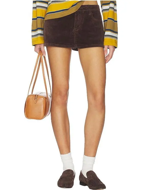 MORE TO COME Lana Mini Skort - Brown