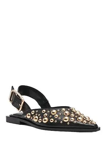 Pink Steve Madden Shay Studded Slingback Flats - Black