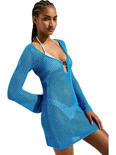 Victoria's Secret Crochet Mini Dress - Blue