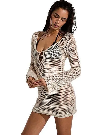 Victoria's Secret Crochet Mini Dress - White,ivory
