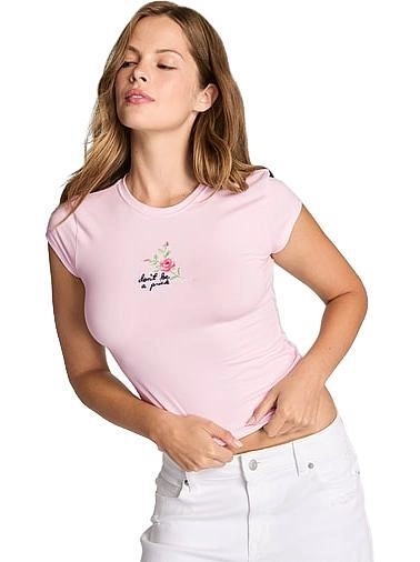 Pink Cotton Baby Tee - Pink