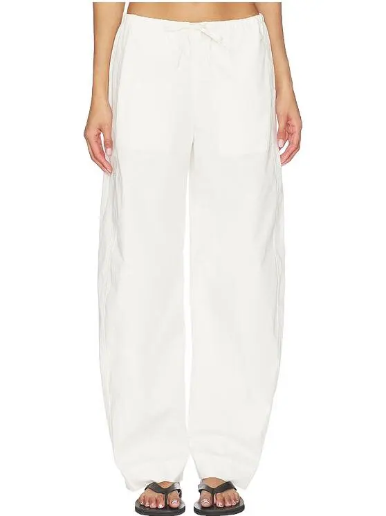 EAVES Lana Barrel Leg Pant - Off White