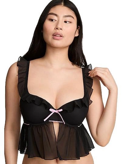 Pink Corset Top - Black