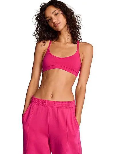 Pink All-day Cottonâ¢ Low-scoop Racerback Bra - Pink