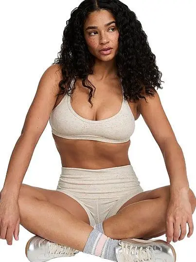 Pink All-day Cotton™ Low-scoop Racerback Bra - White,ivory