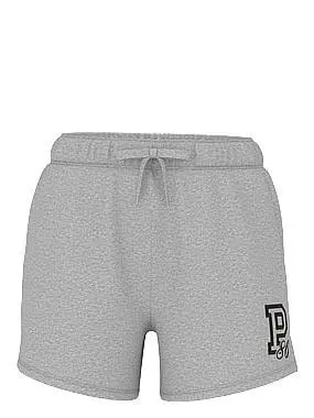 Pink Campus Fleece Roll-down Shorts - Grey
