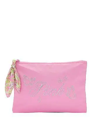 Pink Nylon Zip Pouch - Pink