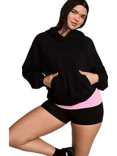 Pink Campus Fleece™ Shrunken Hoodie - Black