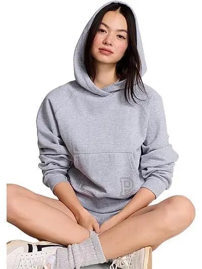 Pink Campus Fleece™ Shrunken Hoodie - Grey