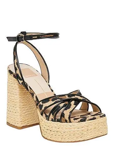 Pink Dolce Vita Danila Block Heel Sandals - Print