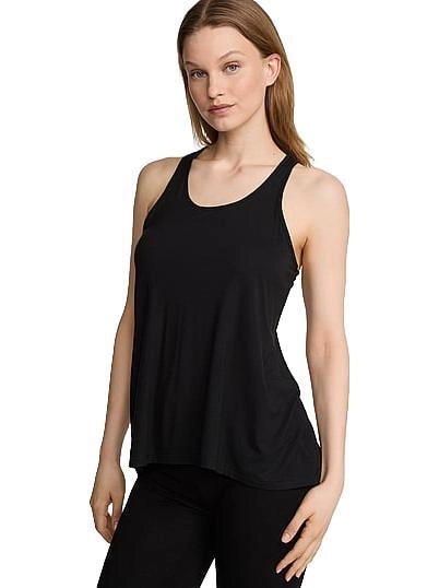 Victoria's Secret Vsx Drapey Knit Tank Top - Black