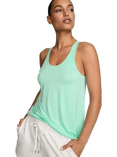 Victoria's Secret Vsx Drapey Knit Tank Top - Green