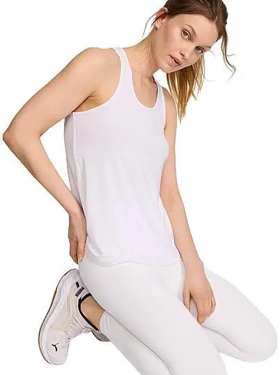 Victoria's Secret Vsx Drapey Knit Tank Top - White,ivory