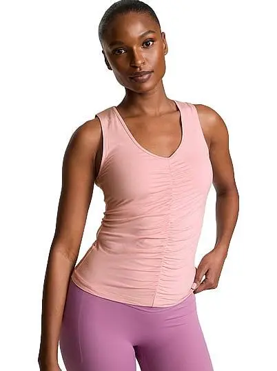 Victoria's Secret Drapey Knit Ruched Tank - Pink